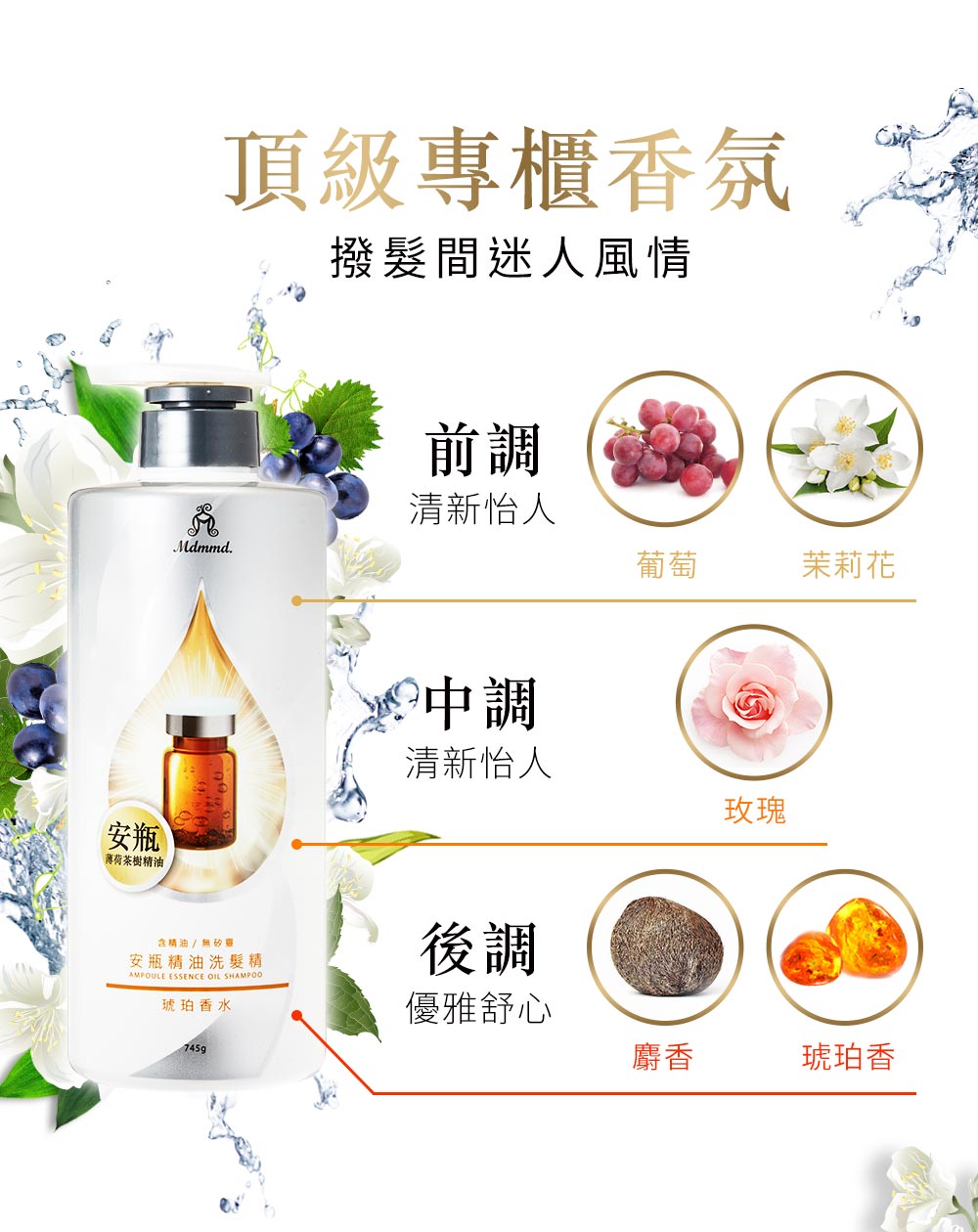 去屑止癢告別頭皮屑-安瓶養護精油洗髮精│Mdmmd.明洞國際 - Mdmmd.｜明洞國際